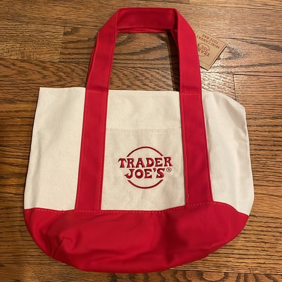 Trader Joe’s | Bags | Nwt Trader Joes Mini Canvas Tote Bag | Poshmark